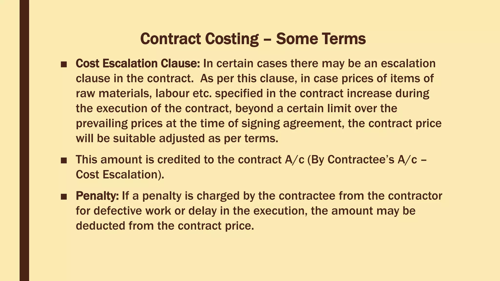 Contract costing | PPTX