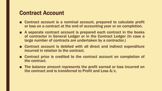 Contract costing | PPTX