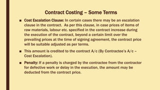 Contract costing | PPTX