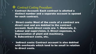 Contract costing, BCOM (HONS) | PPT