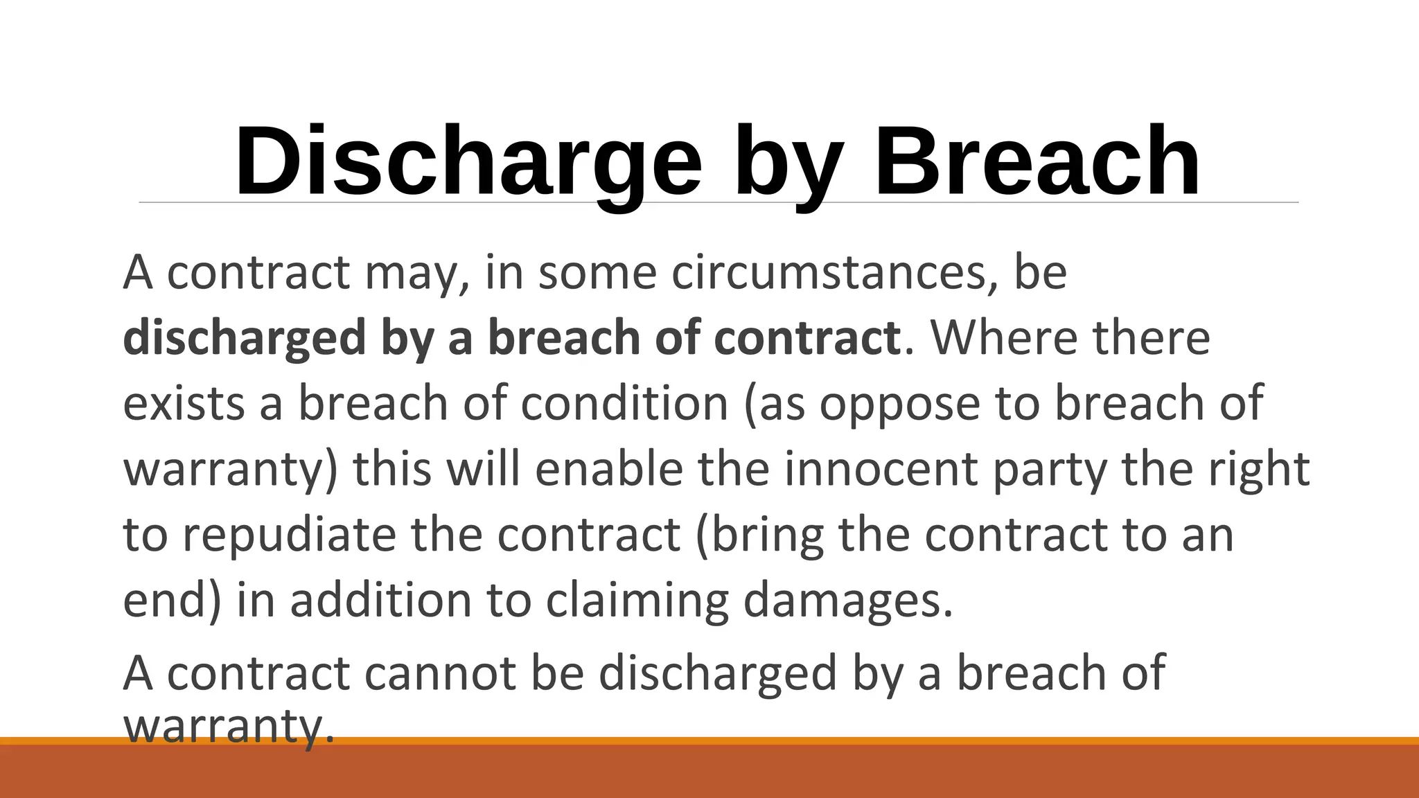 Contract discharge | PPT