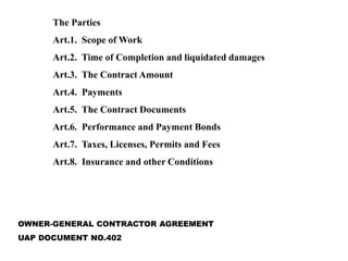 ContractDocsHandouts.ppt | Civil Engineering Industry | Industries
