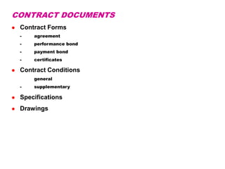 ContractDocsHandouts.ppt | Civil Engineering Industry | Industries