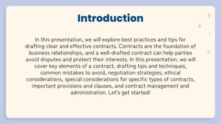 Best Practices and Tips for Contract Drafting - Contract Bazar | PPTX