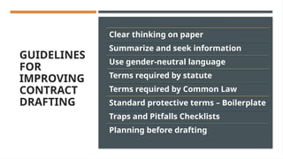 CONTRACT DRAFTING LAWS, PRINCIPLES AND ETHICS .pptx