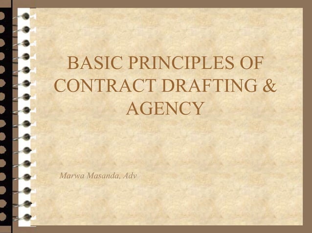 Principle of Contract Drafting & Agency.pptx