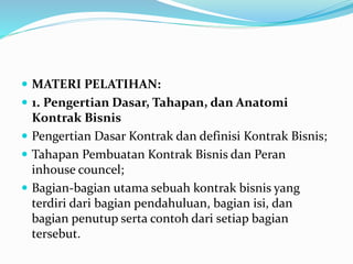 Contract drafting and negotiation skills training | PPT