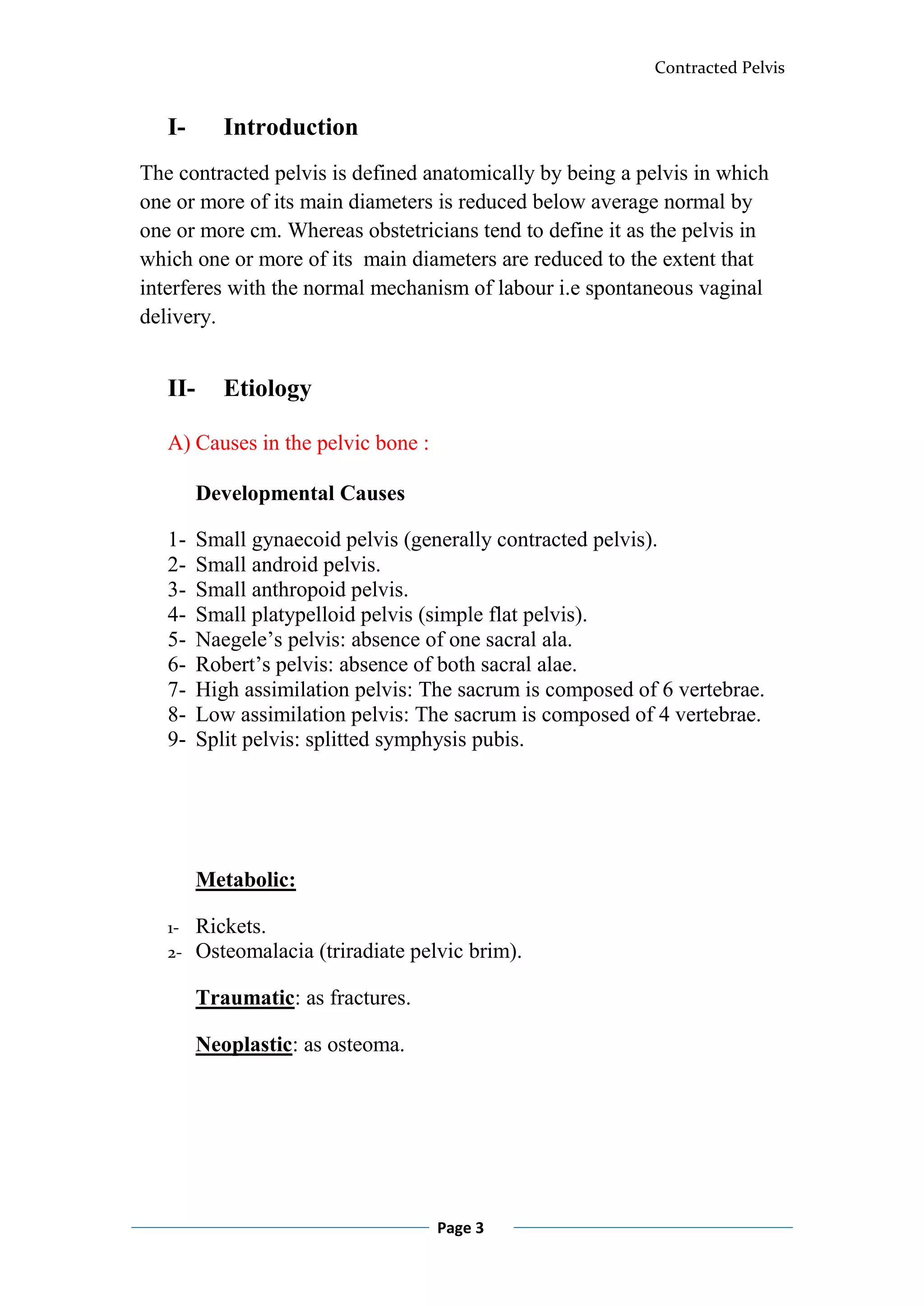 Contracted pelvis (diagnosis and treatment) | DOCX