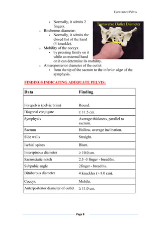 Contracted pelvis (diagnosis and treatment) | DOCX