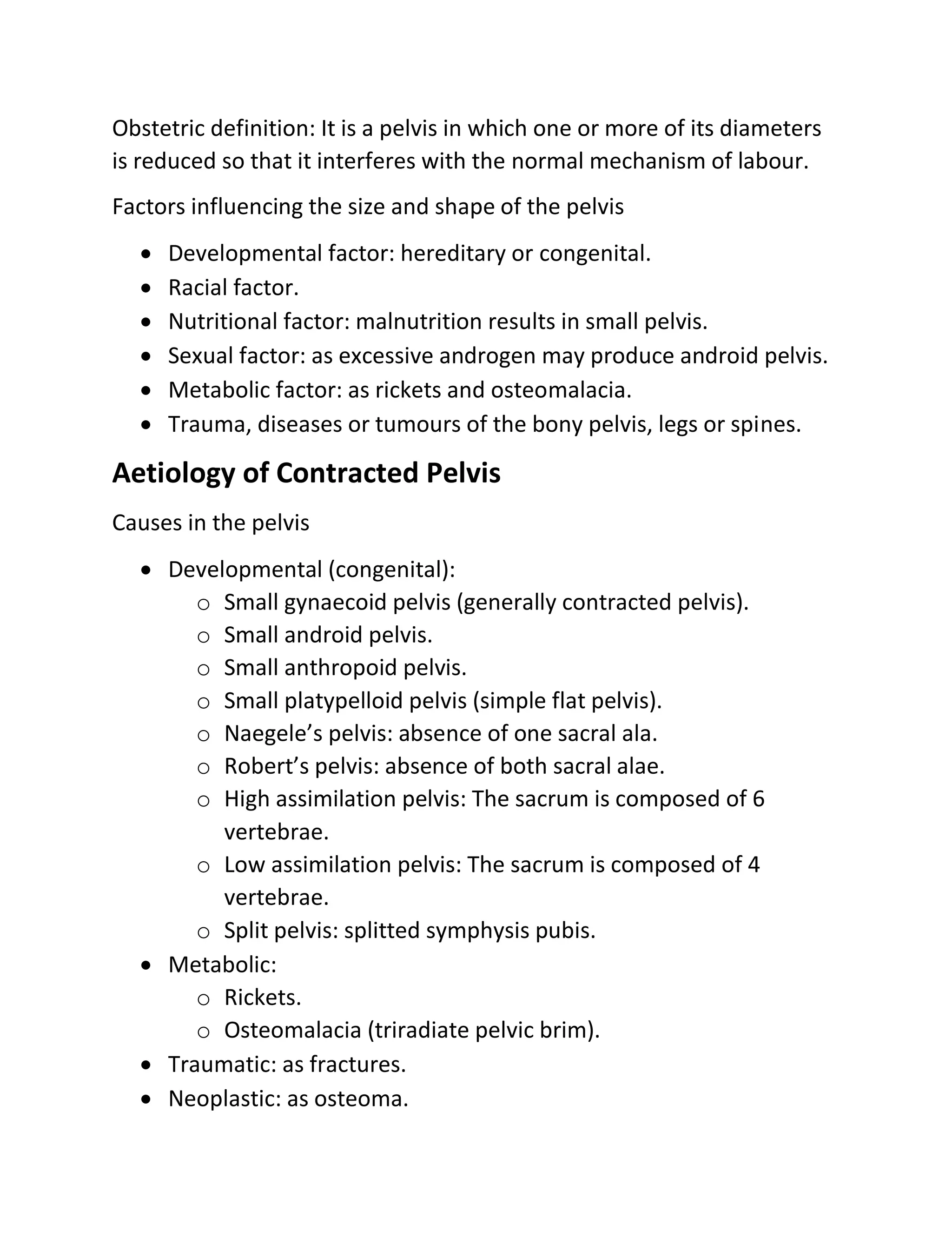 Contracted Pelvis | PDF