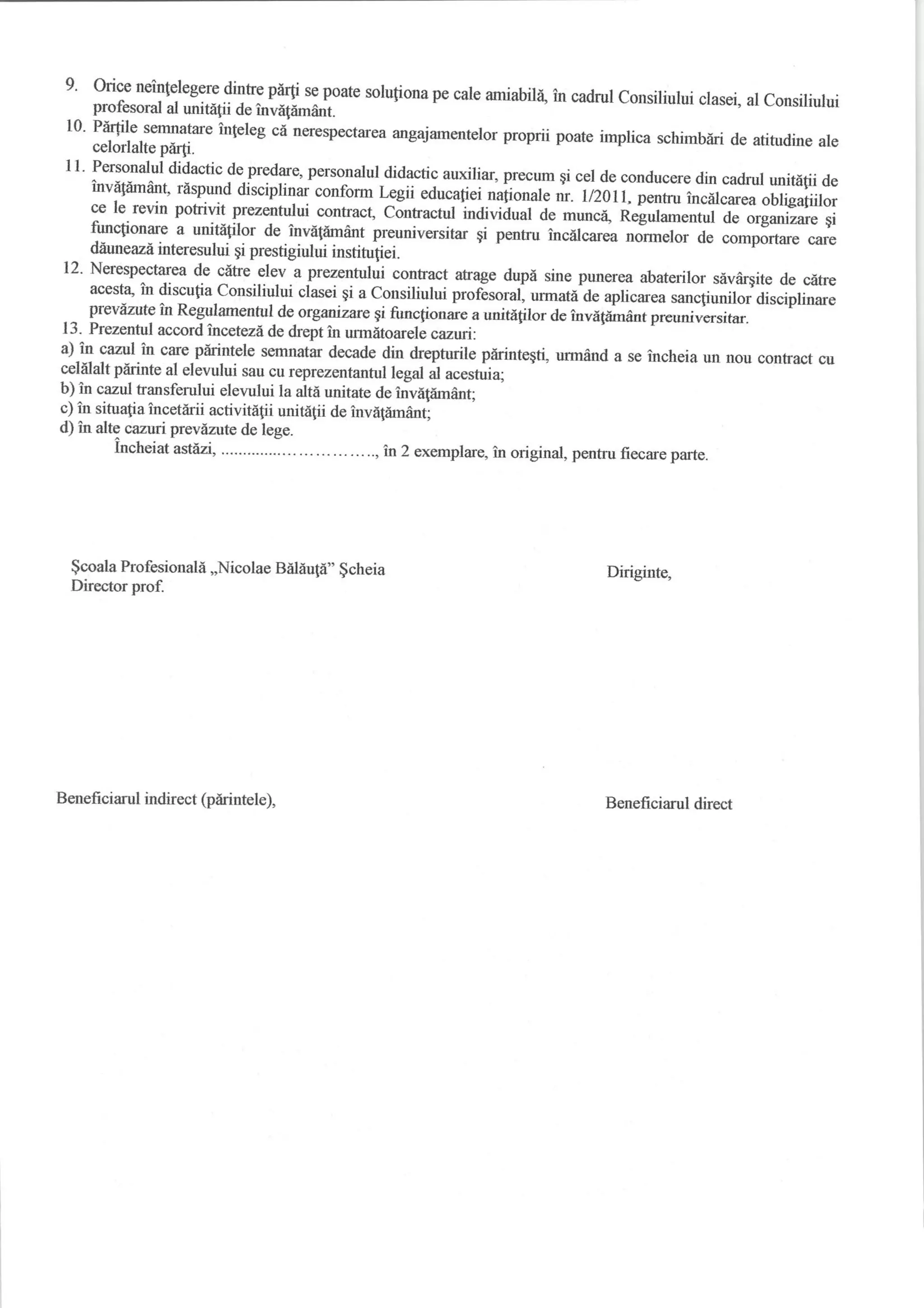 Contract educațional | PDF