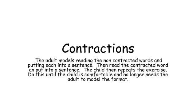 Contracted Words Flashcards | PPT