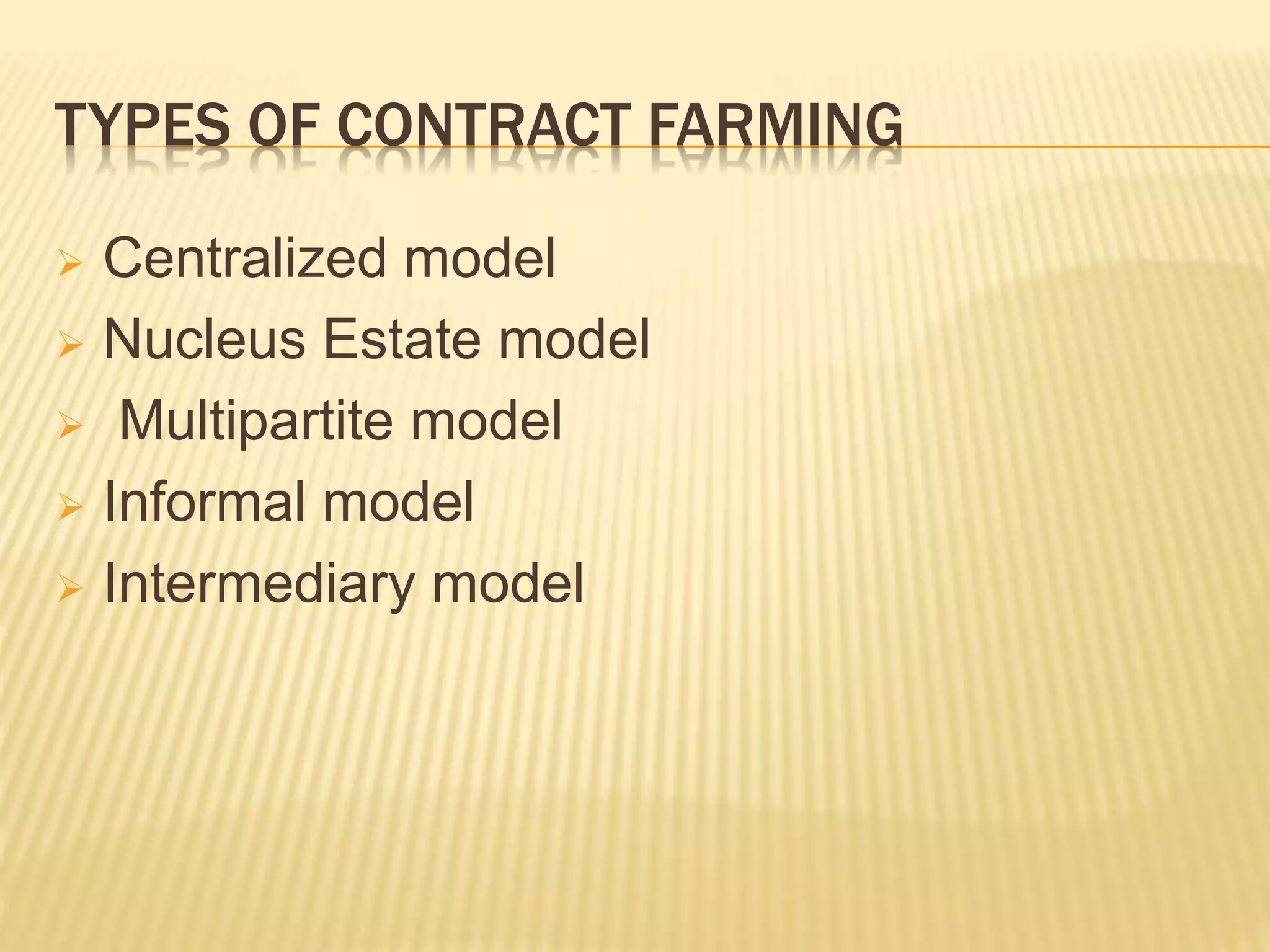 Contract farming | PPTX