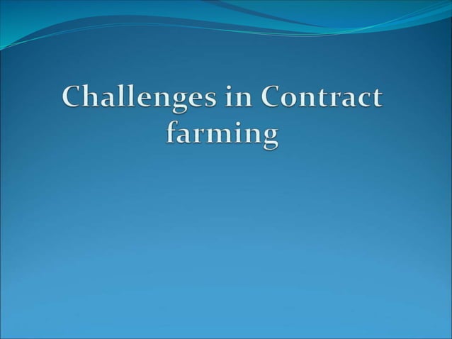 Contract farming | PPT