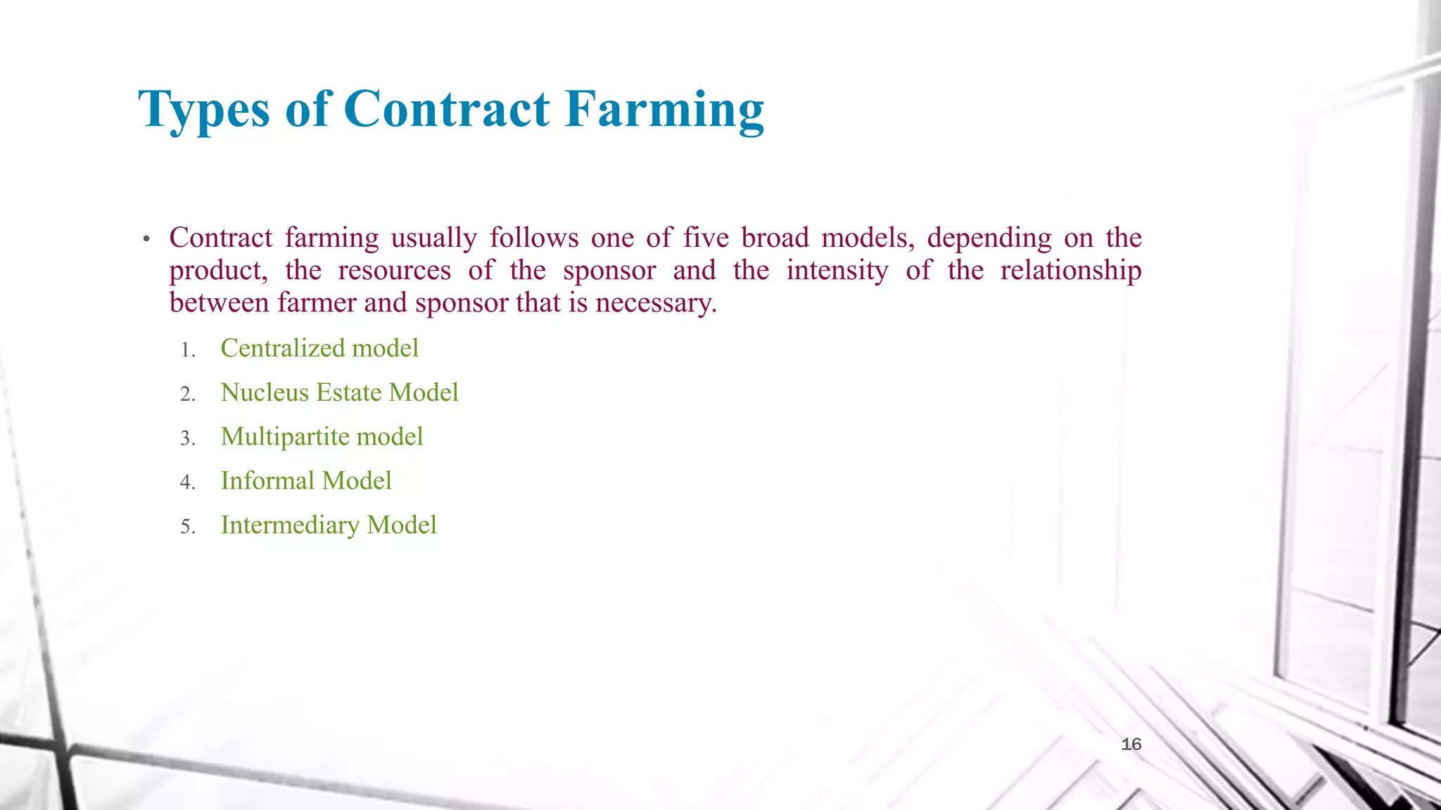 Contract farming | PPTX