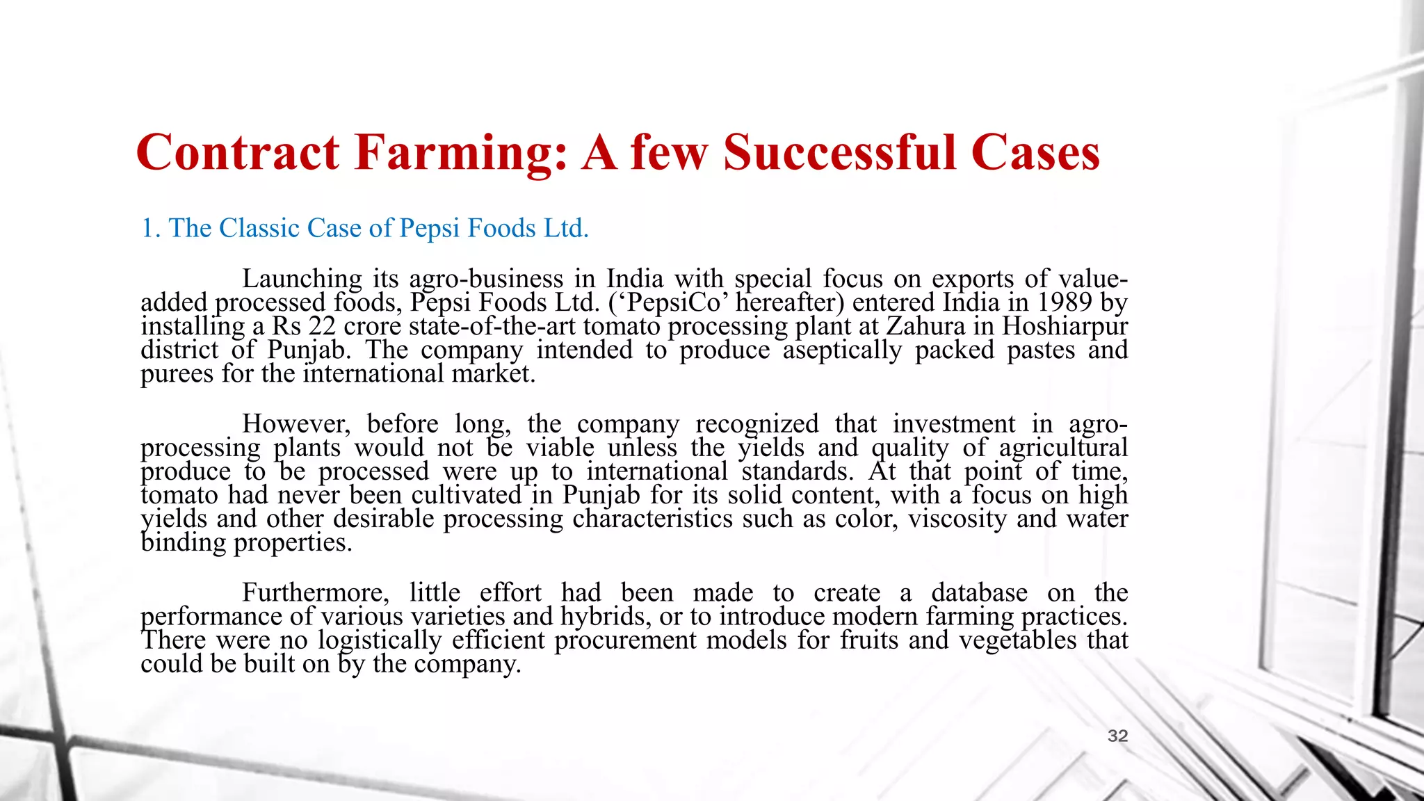 Contract farming | PPTX