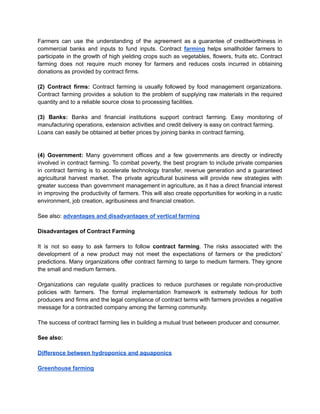 Contract Farming Agreement Template