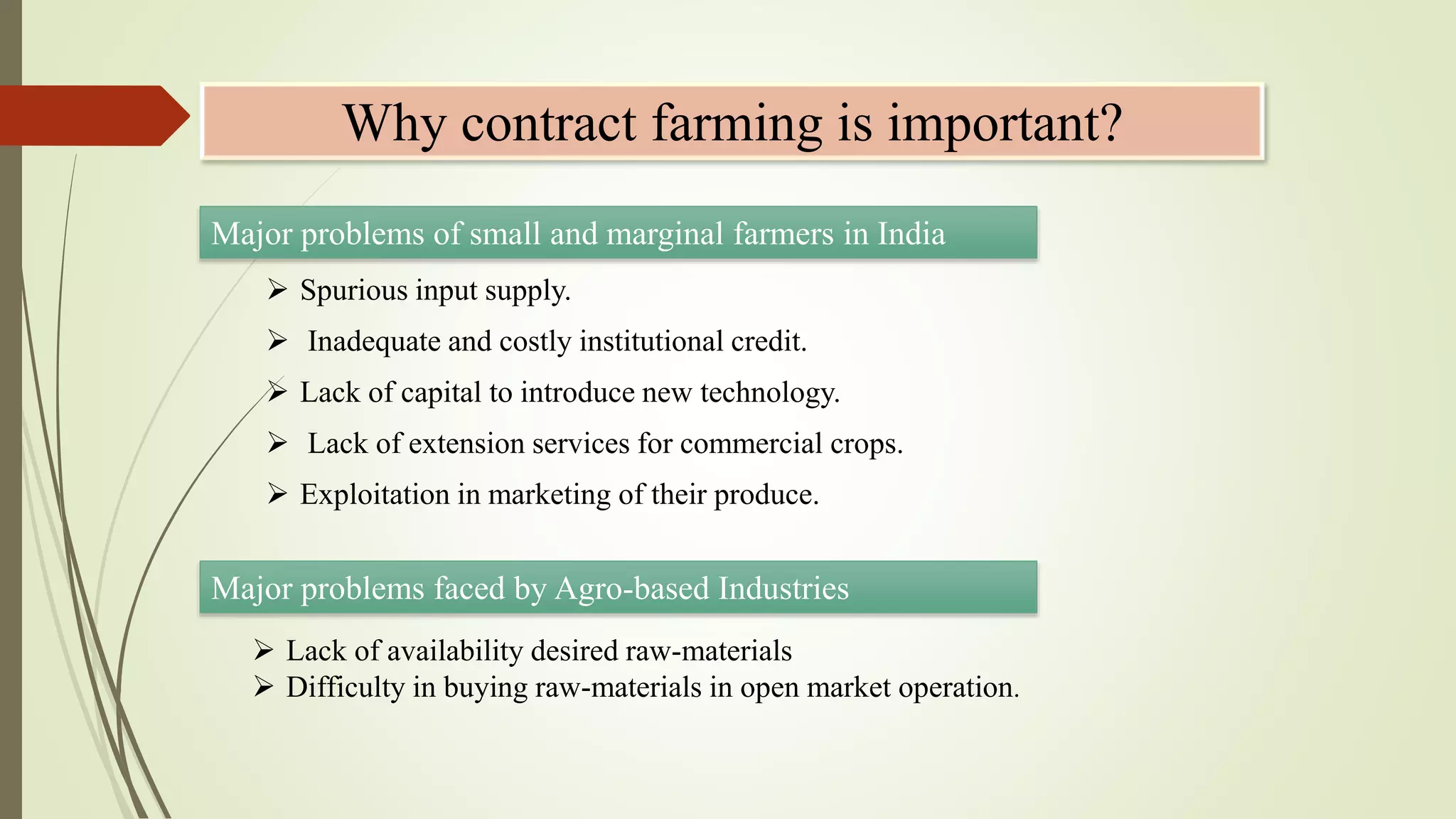 Contract farming: An Overview in India | PPTX