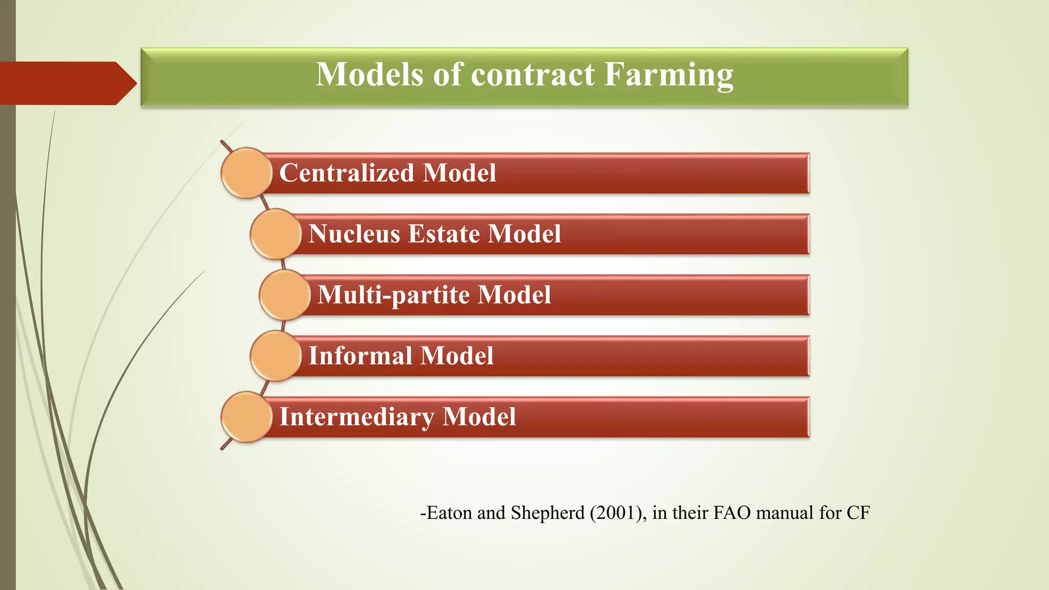 Contract farming: An Overview in India | PPTX