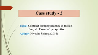 Contract farming: An Overview in India | PPTX