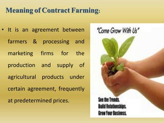 Contract farming | PPTX
