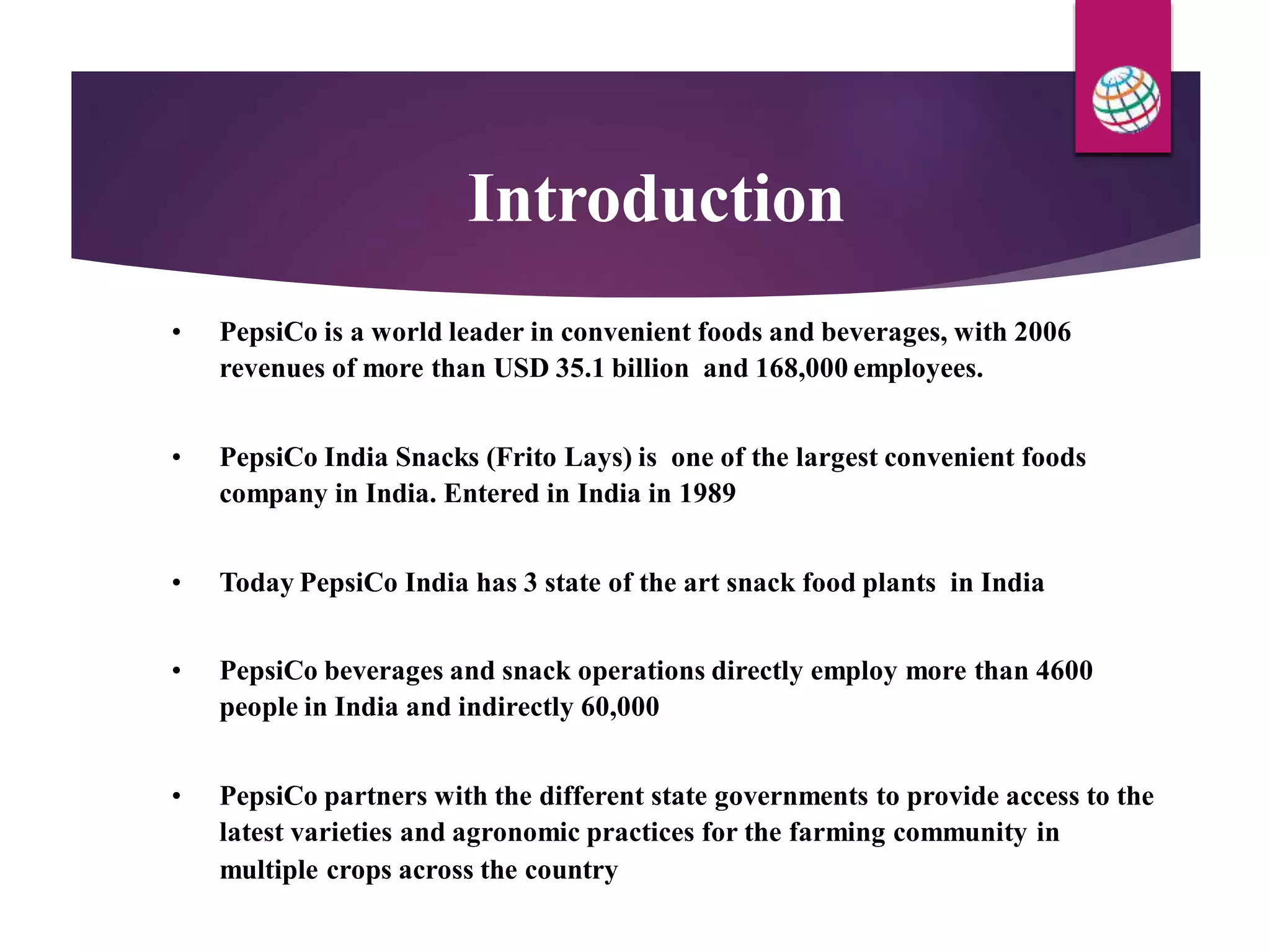 Contract farming pepsico | PPTX