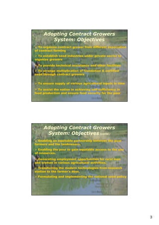 SUSTAINABLE CONTRACT FARMING FOR INCREASED COMPETITIVENESS Context ...