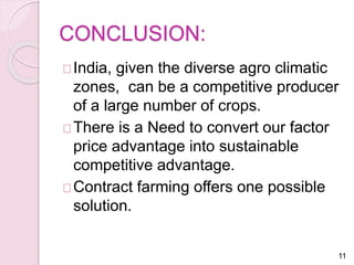 Contract farming ppt | PPTX