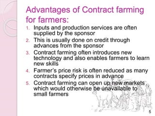 Contract farming ppt | PPTX