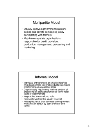 Contract Farming | PDF