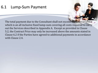 Contract for consultancy services lump sum - b6 payments to the ...