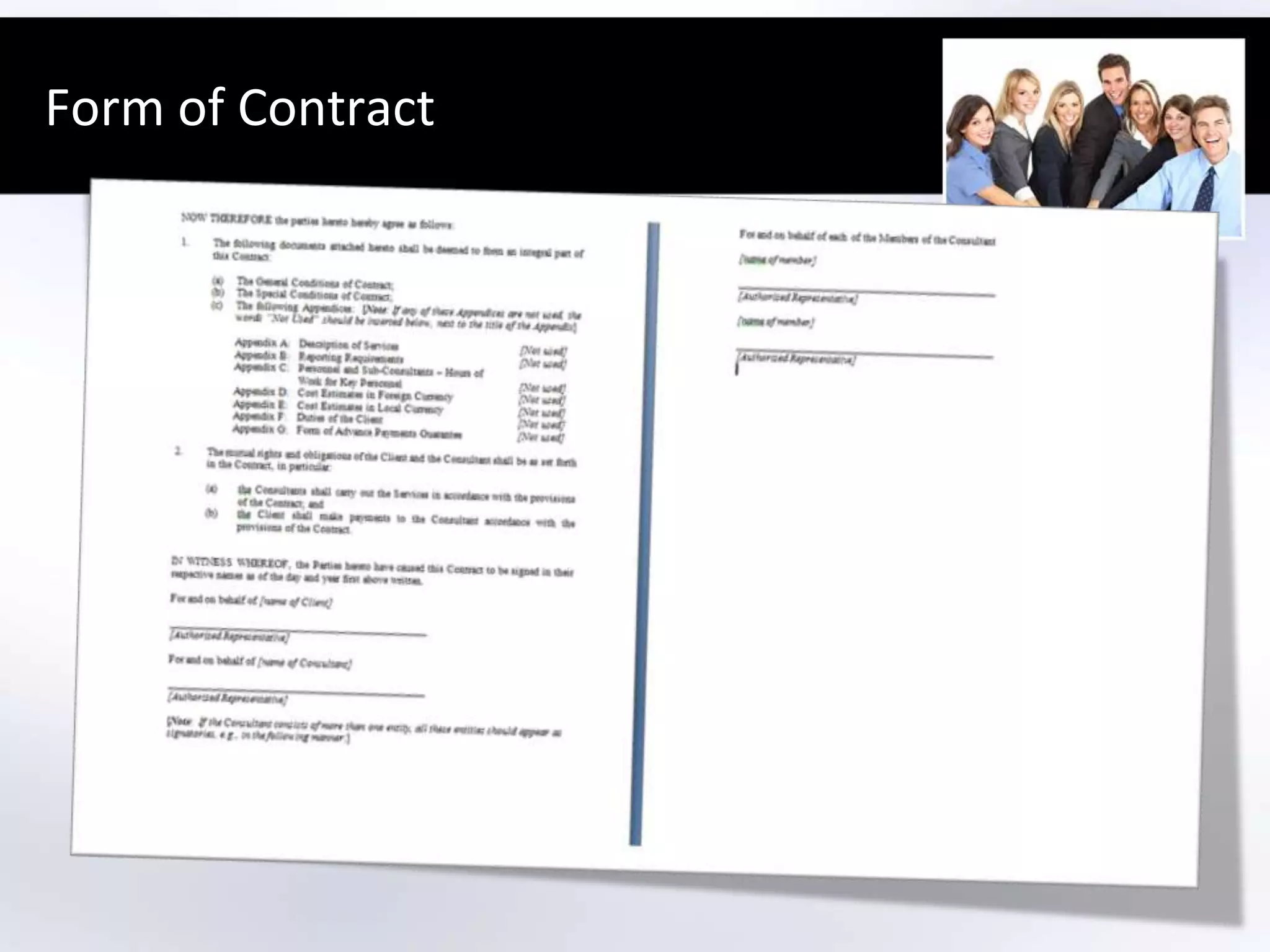 Contract for consultancy services time based - a form of contract | PPTX