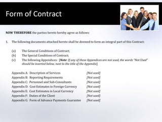 Contract for consultancy services time based - a form of contract | PPTX
