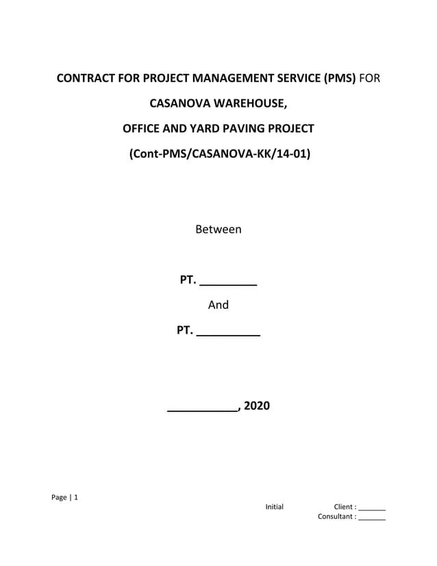 CONTRACT FOR PROJECT MANAGEMENT SERVICE (PMS)_CLEAN DRAFT.docx ...