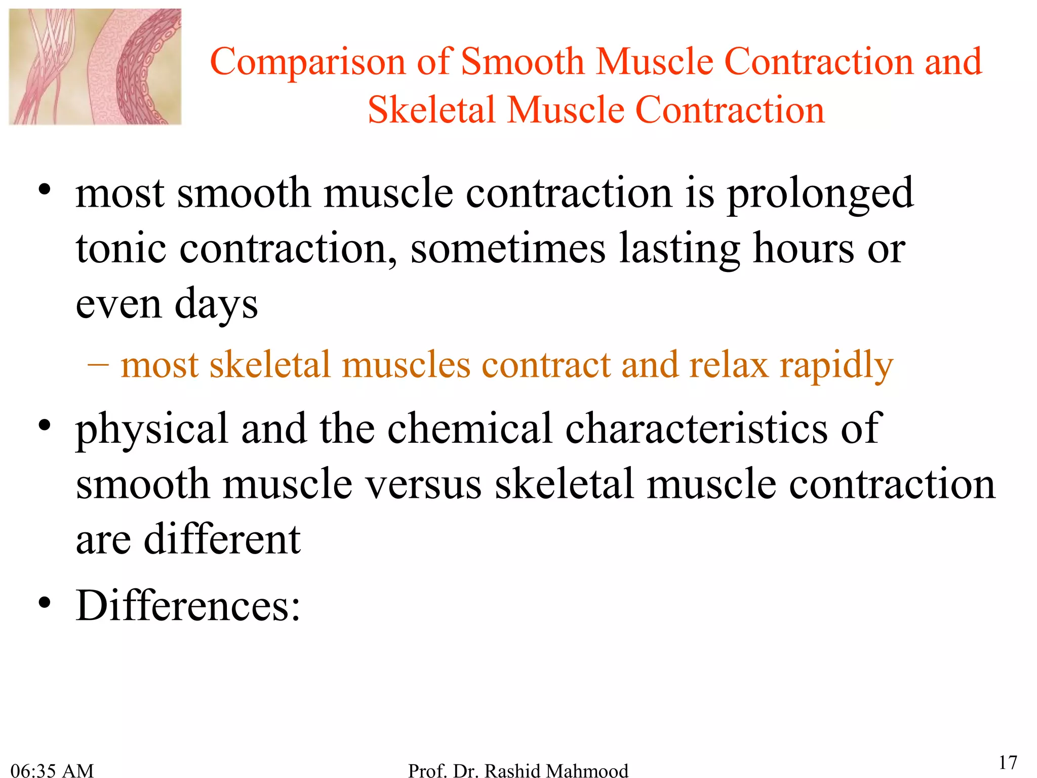 Contractile mechanism of smooth muscle | PPT