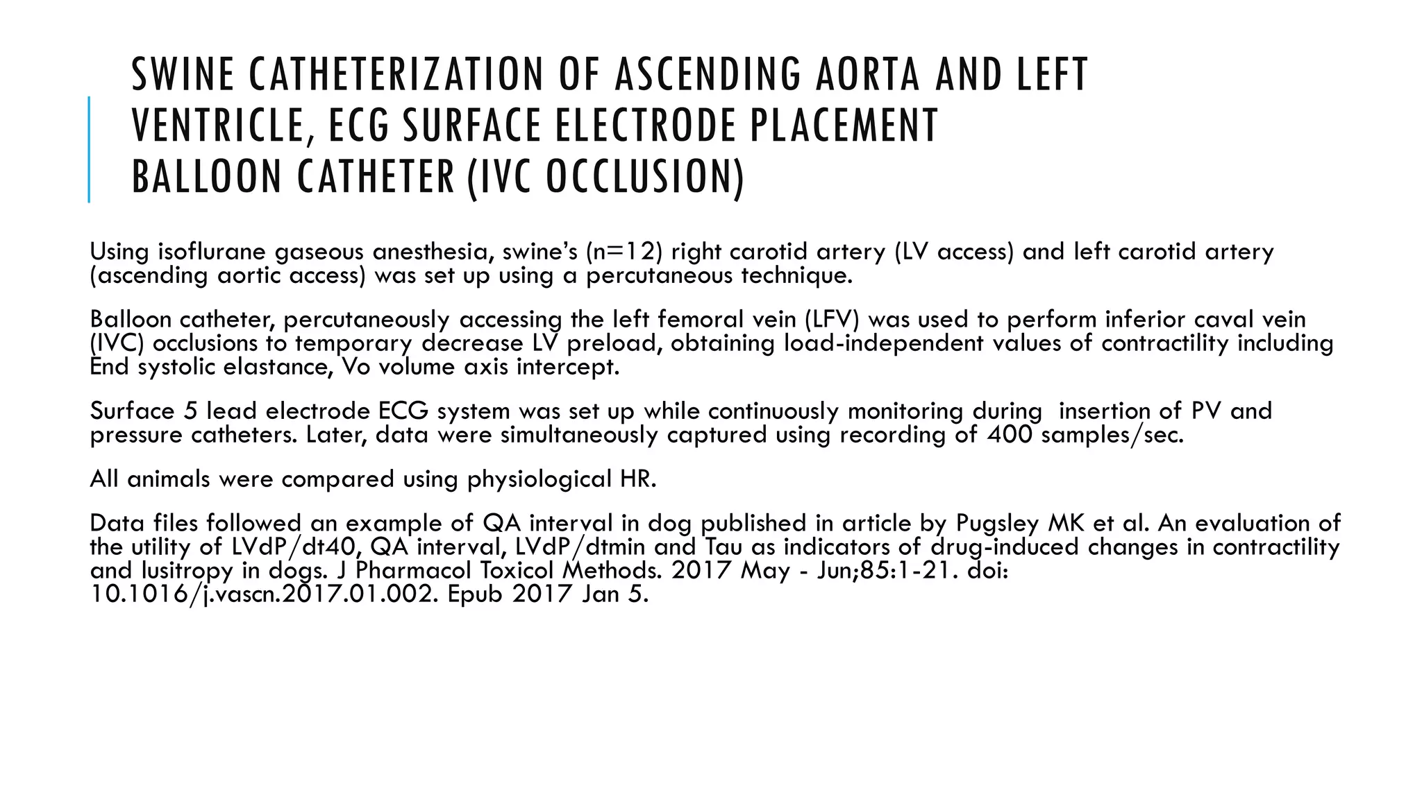 Cardiac Contractility Using Qa Interval Ppt
