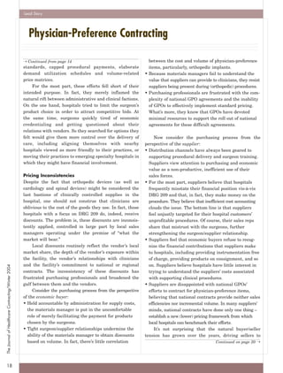 Contracting For Physician Preference Items The Journal Of Healthcare Contracting | PDF