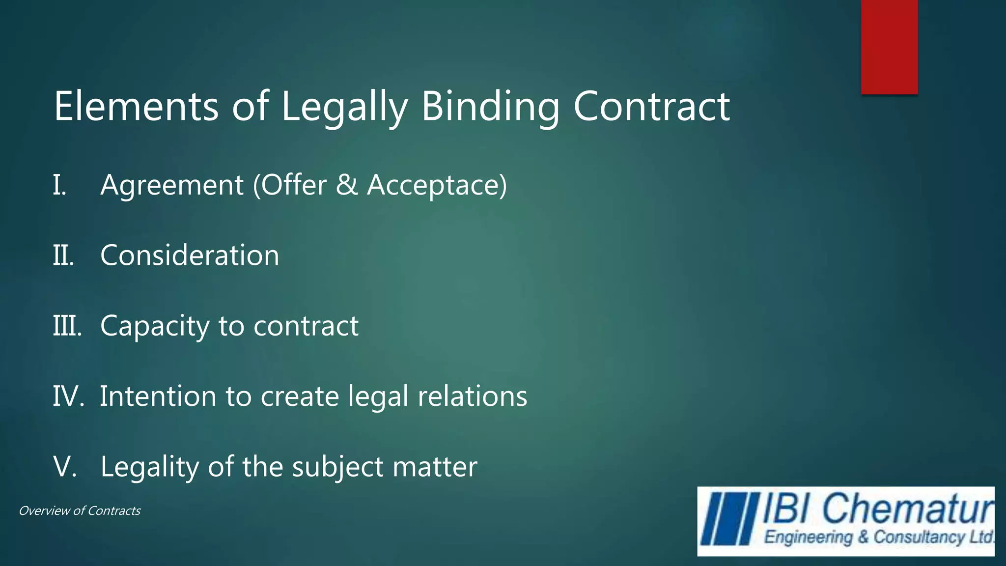 Contracting Principles | PPTX