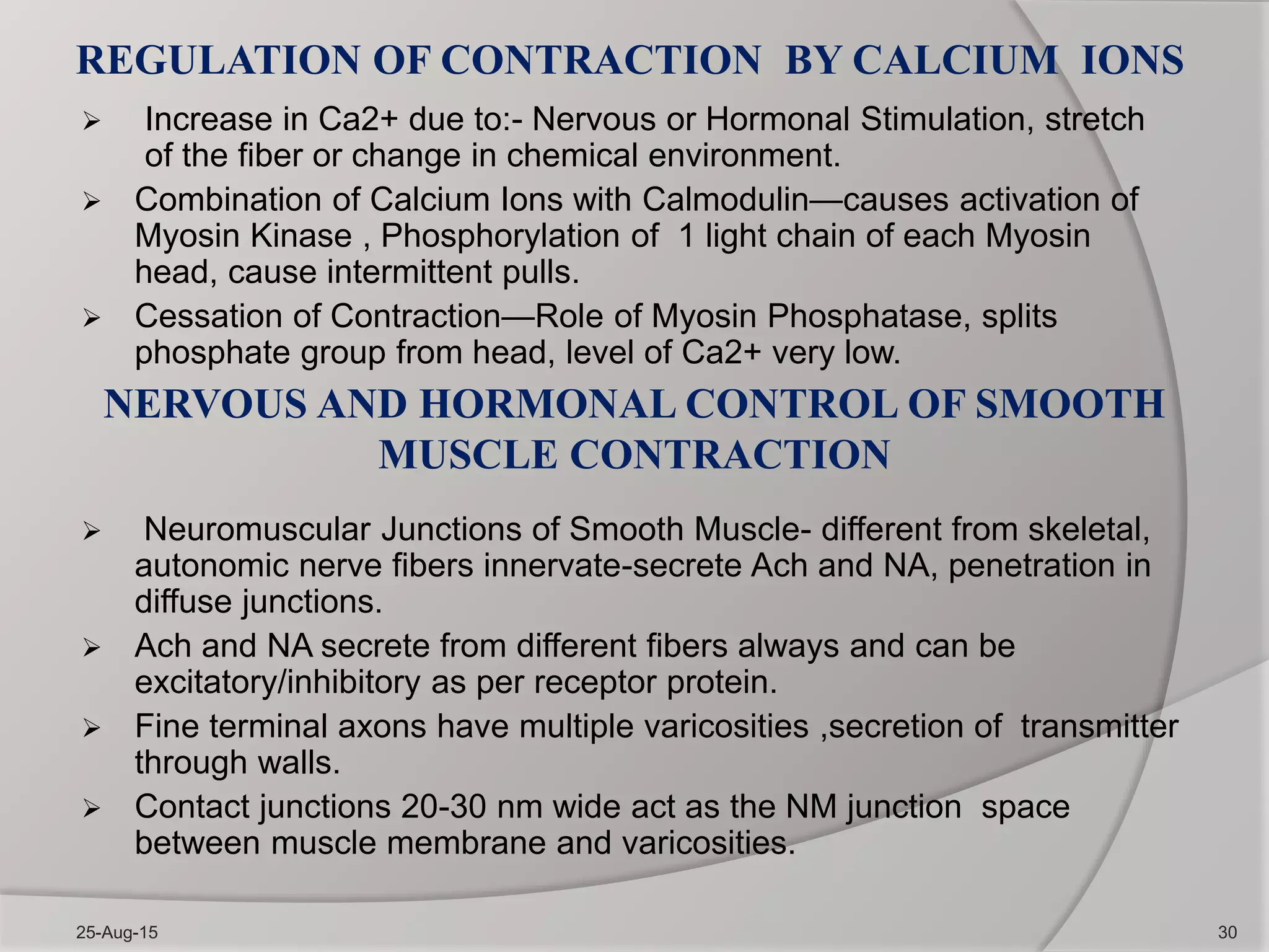 Contraction of skeletal and smooth muscles | PPTX