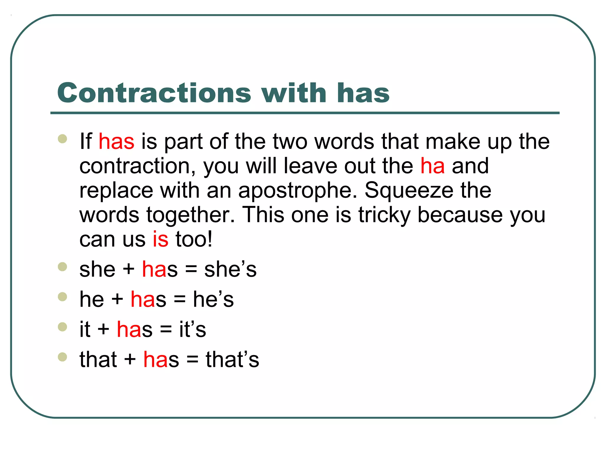 Contraction | PPT