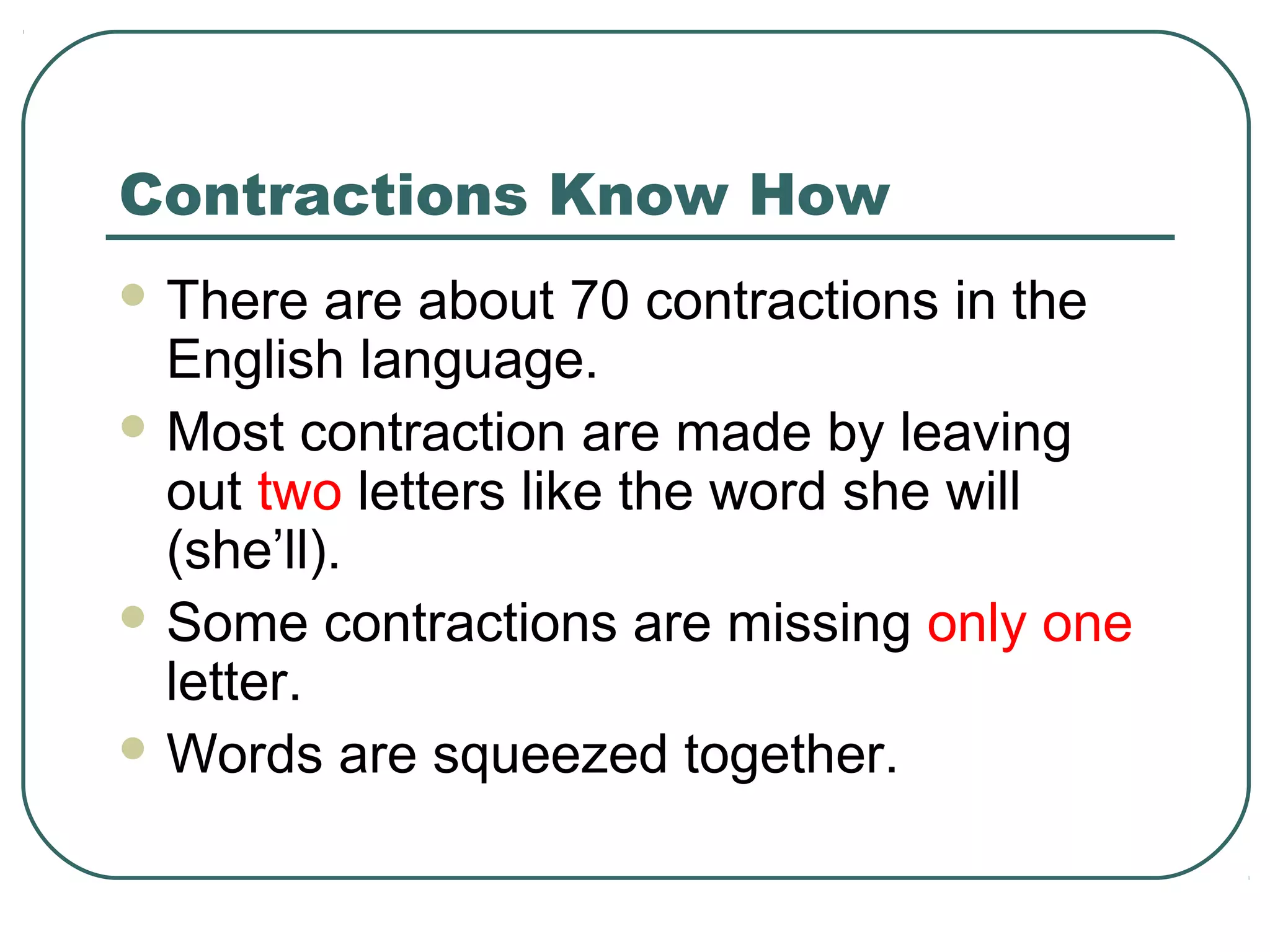 Contraction | PPT