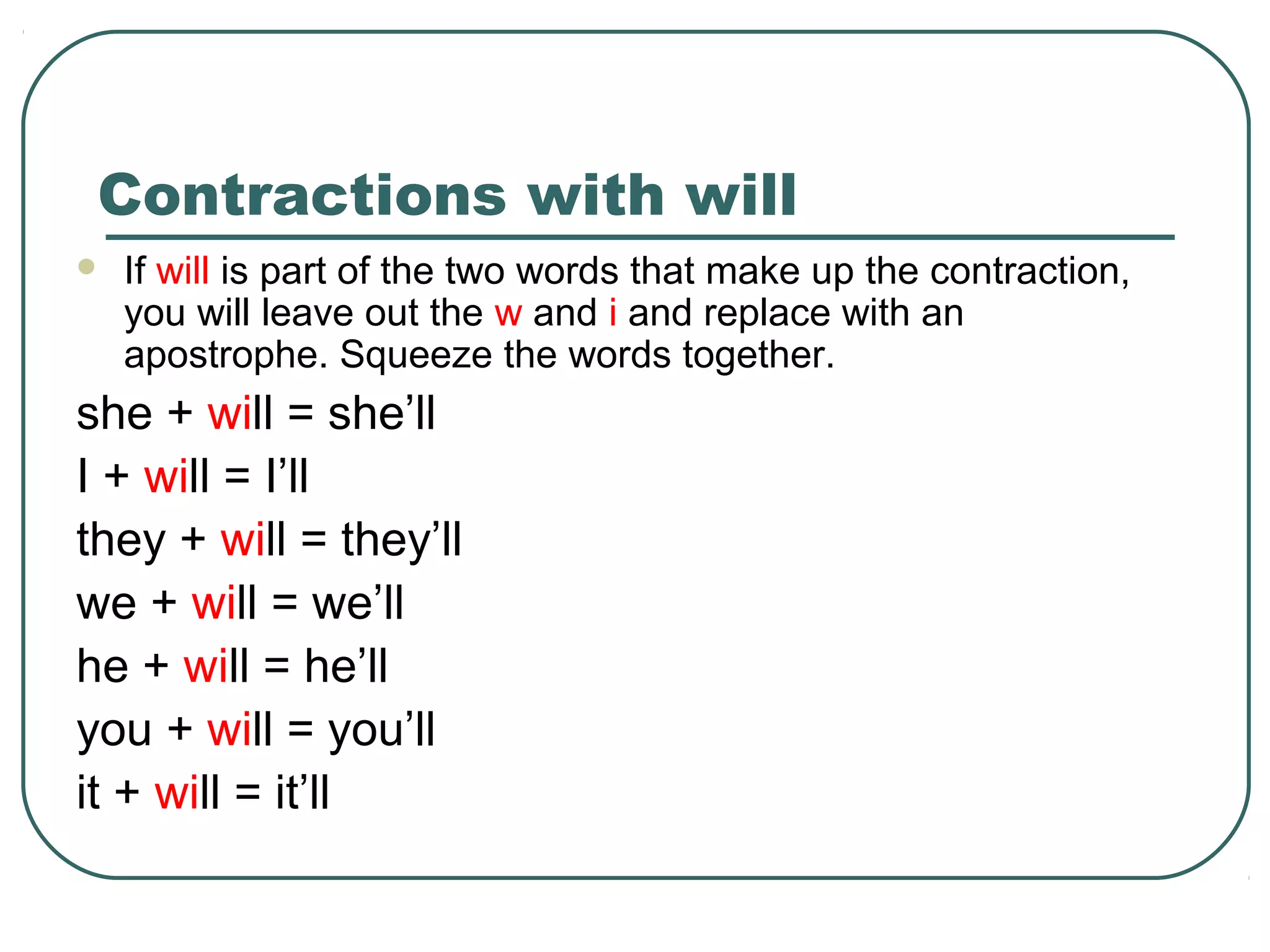 Contraction | PPT