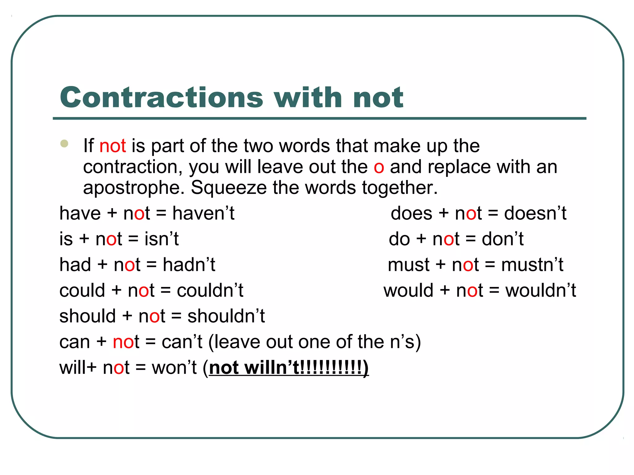 Contraction | PPT