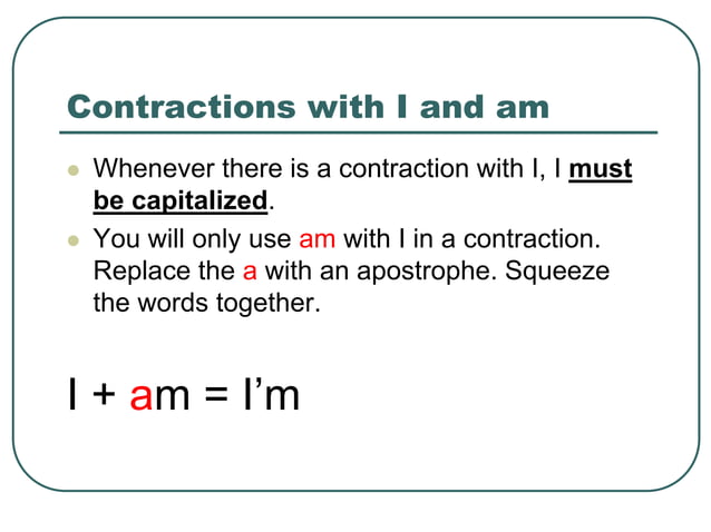 Contraction Lesson | PPT