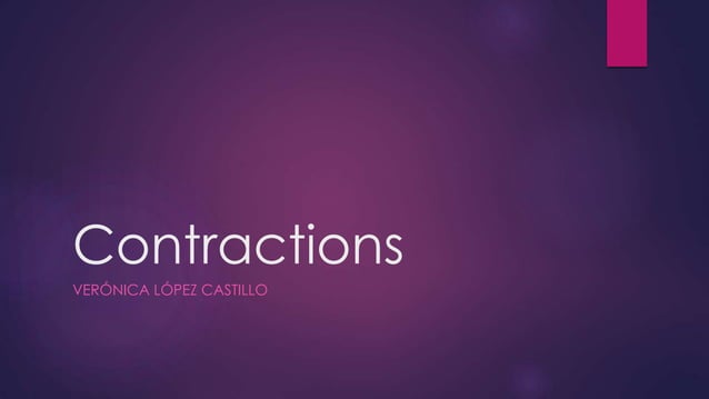 Contractions | PPT