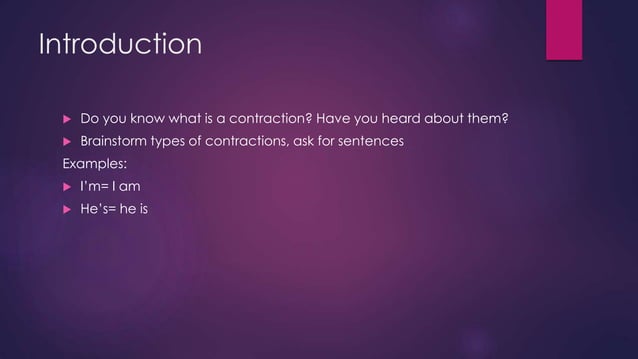 Contractions | PPT