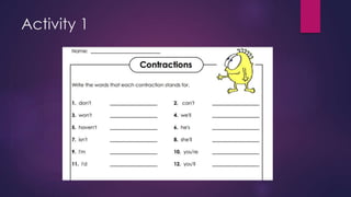 Contractions | PPT