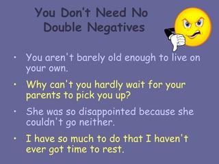 Contractions and negatives | PPT