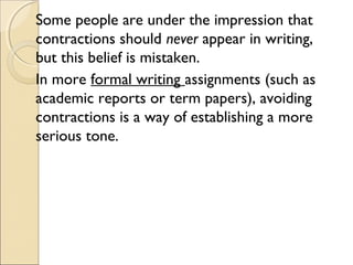 Contractions fco | PPT