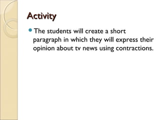 Contractions fco | PPT
